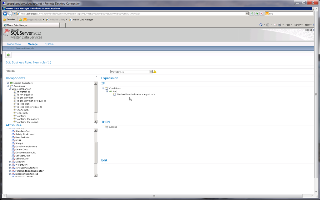 Applying Business Rules in Master Data Services - Skypoint