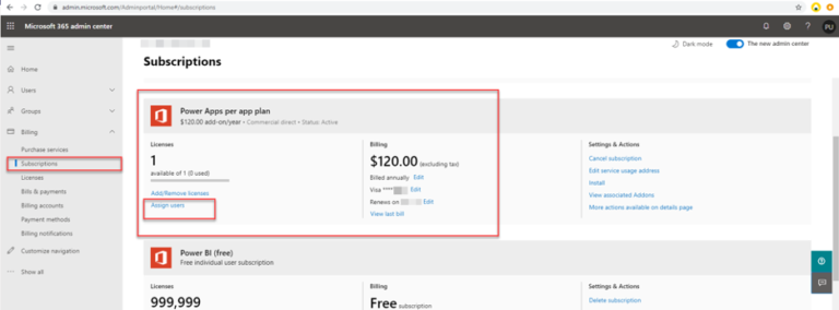 How to Assign Microsoft Power Apps Licensing