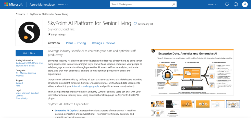 Skypoint AI Platform Now Available in Microsoft Azure Marketplace Skypoint AI Platform Now Available in Microsoft Azure Marketplace